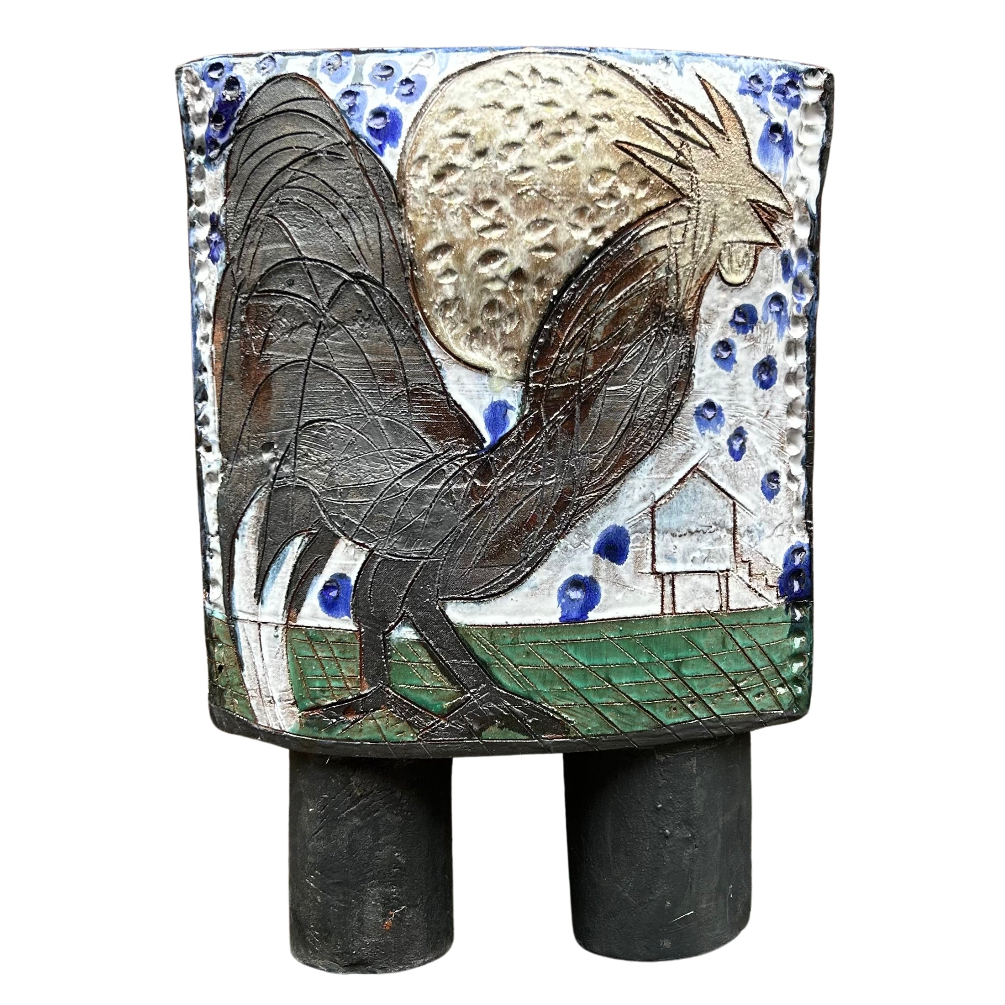 Gregory Henry Ceramic Abstract, Rooster – Consignment House Gallery